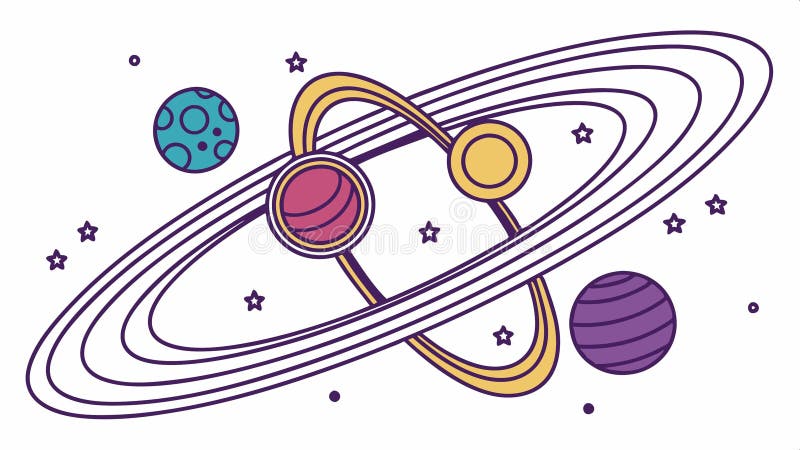 Planets with Orbits Illustration, Solar System and Astronomical Science ...