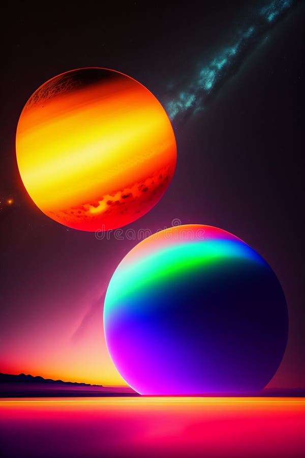 The Planets of Our Solar System. Ai Generated. Stock Illustration ...