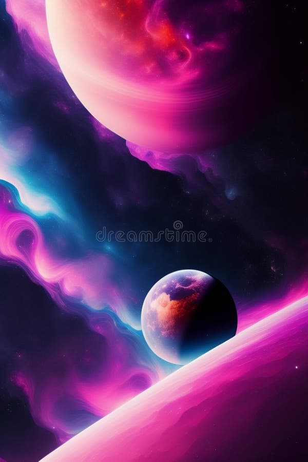 The Planets of Our Solar System. Ai Generated. Stock Illustration ...