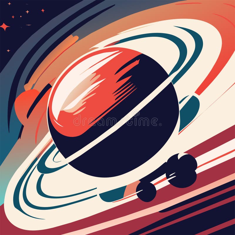Space Exploration Concept. Cartoon Illustration of Space Exploration ...