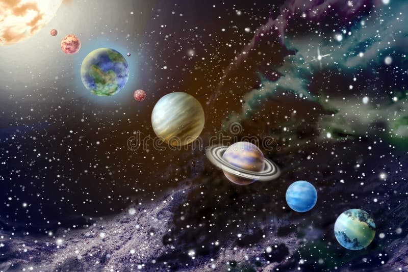 Planets of the Solar System Stock Image - Image of mars, wallpaper ...