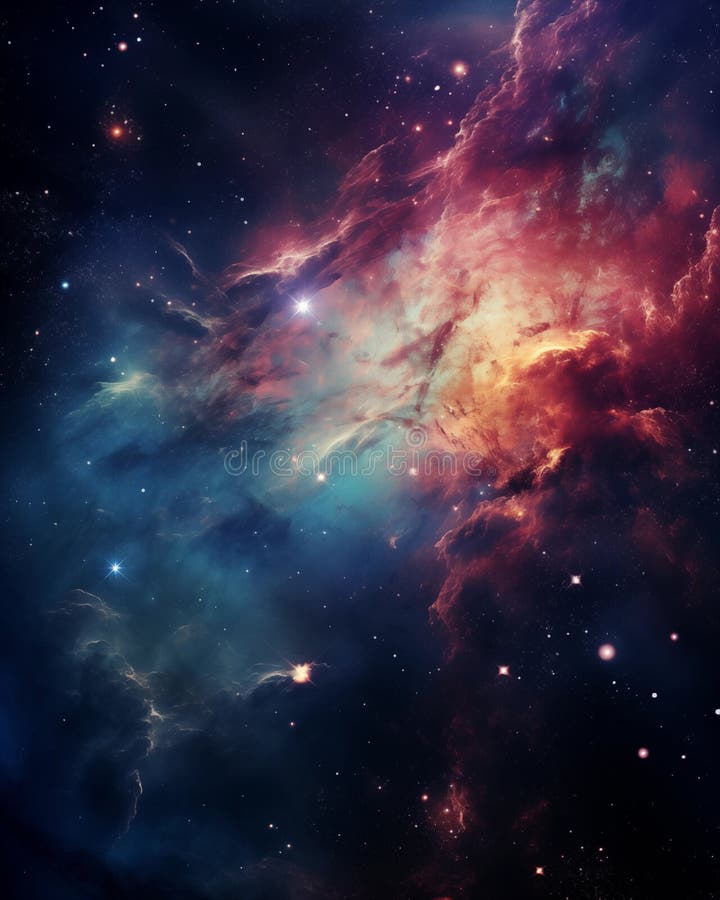 Planets in the Solar System, in the Beautiful Galaxy Stock Illustration ...