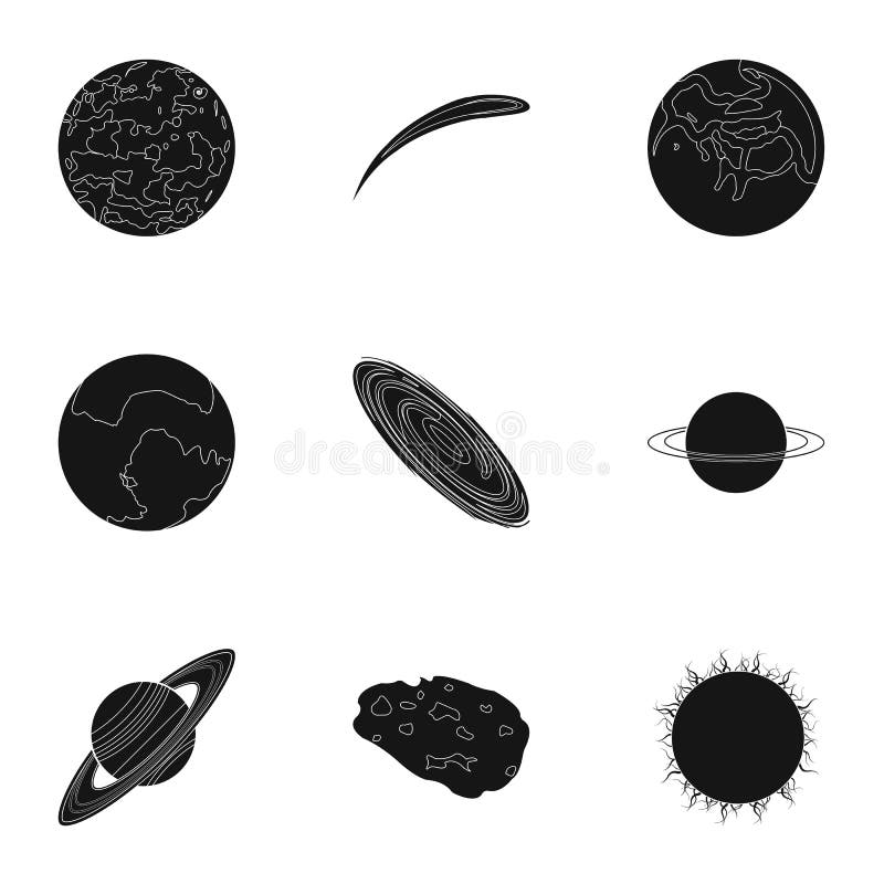 Planets of the Solar System. Cosmic Objects Stock Vector - Illustration ...