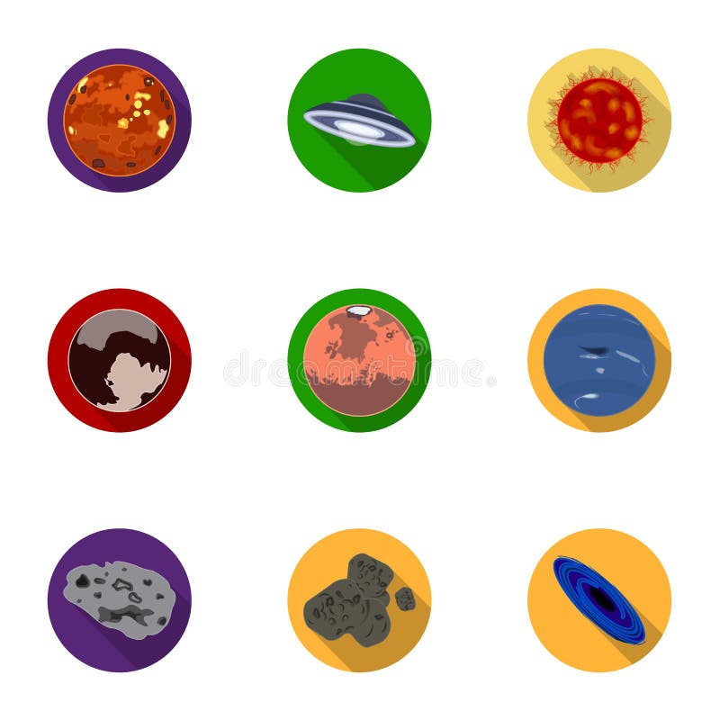 Planets of the Solar System. Cosmic Objects Stock Vector - Illustration ...