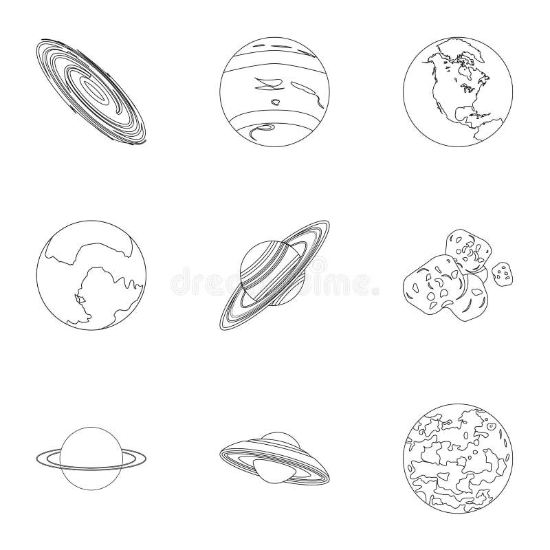 Planets Solar System Outline Stock Illustrations – 1,083 Planets Solar ...