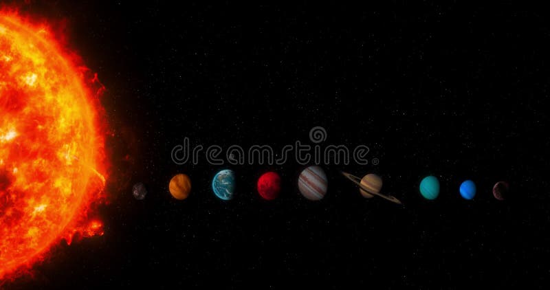 Planets in the Solar System. 3D Cinematic Animation Stock Video - Video ...