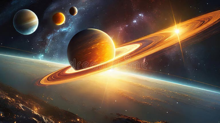 Planets in the Solar System, Displaying Each Planets Unique Features ...