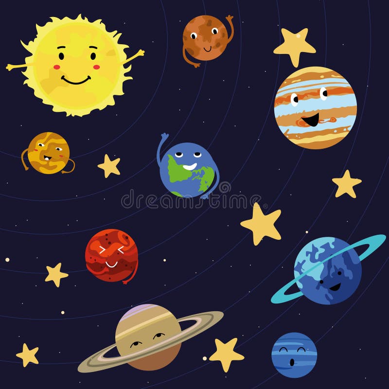 The Planets of the Solar System Gracefully Revolve Around the Sun in ...