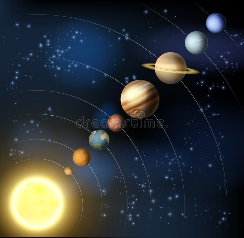 Solar system planets stock vector. Illustration of saturn - 56519281