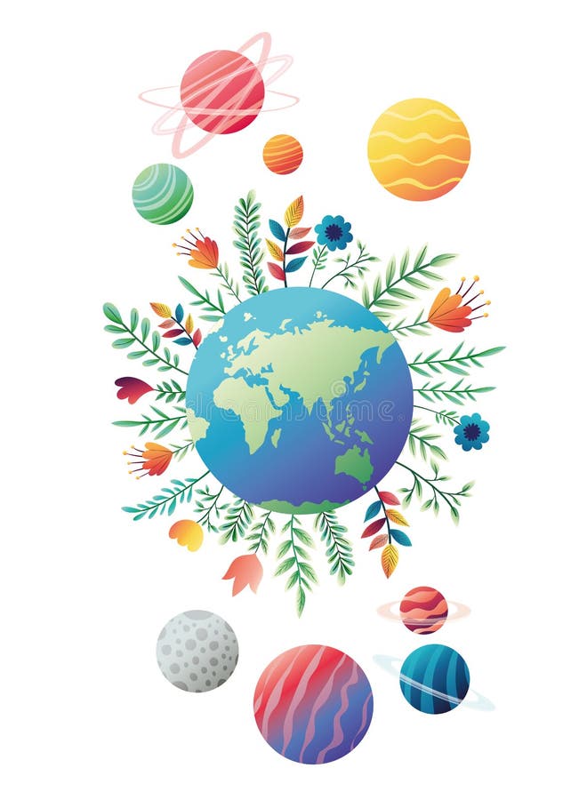 Solar System Planets Layout Stock Illustrations – 269 Solar System ...