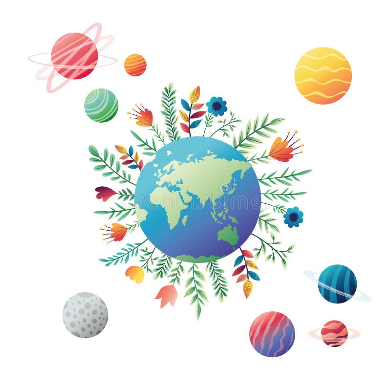 Solar System Planets Layout Stock Illustrations – 269 Solar System ...