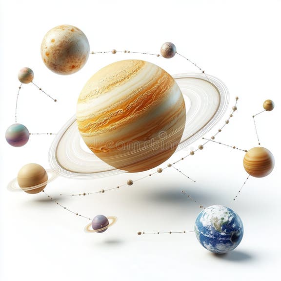 Planets Solar System Orbits Space Exploration Astronomy Stock ...