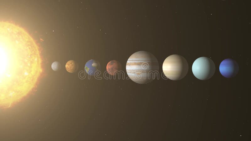 Planets in the Solar System in Outer Space Stock Video - Video of solar ...