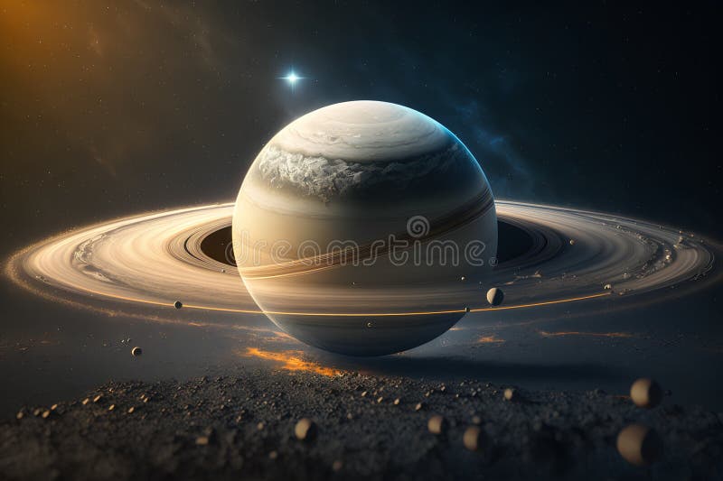 Planets in Solar System. Science Fiction Art Stock Illustration ...