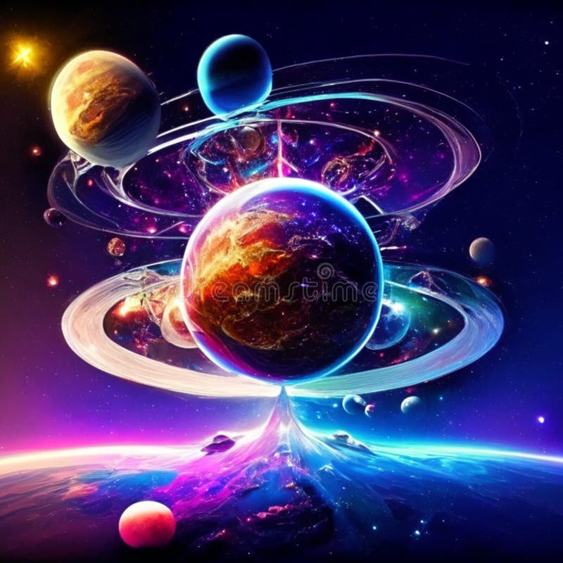 Planets and Solar System. Planets in Outer Space Stock Image - Image of ...