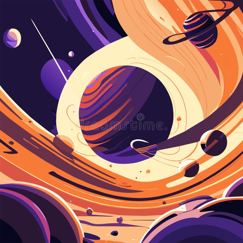 Planets in Space. Planets in Outer Space Stock Vector - Illustration of ...