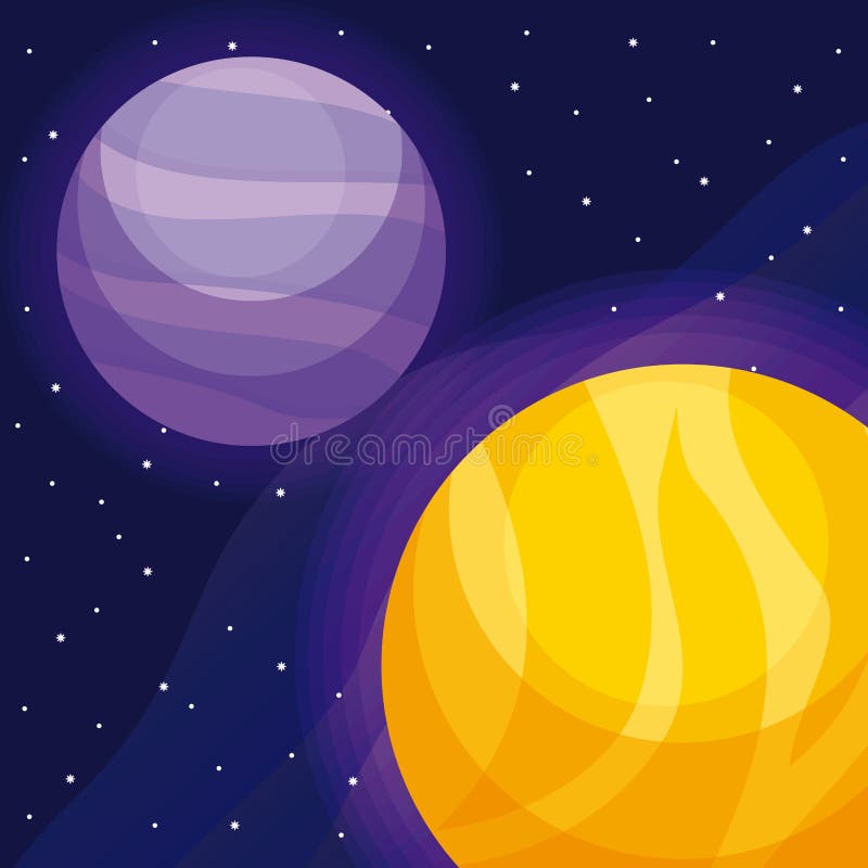 Planets Space Universe Icon Stock Vector - Illustration of realistic ...