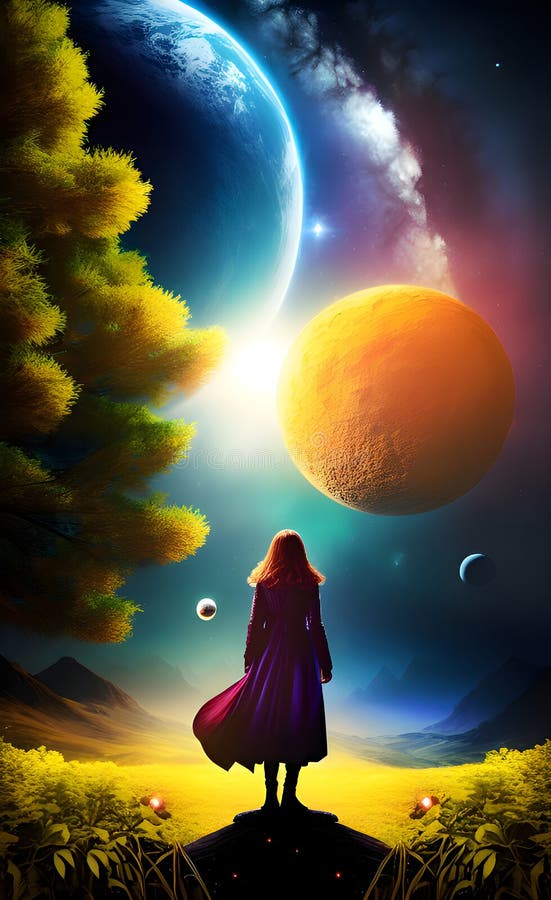 Space, Stars, Desktop Wallpaper, Screensaver. Stock Illustration ...