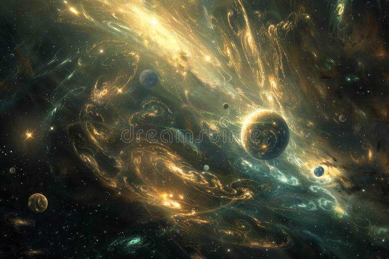 Planets and Stars in Motion, Creating a Mesmerizing Cosmic Dance in a ...