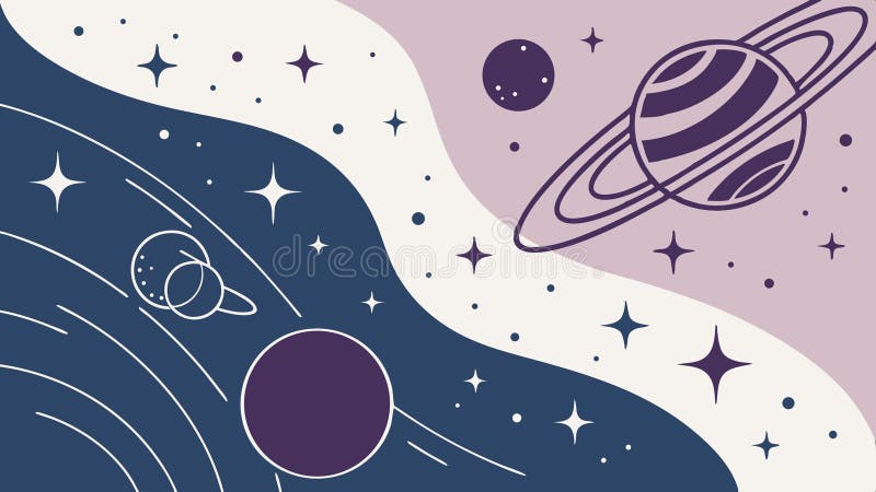 Planets and Stars in Space, Cosmic Scene and Galaxy, Universe View ...