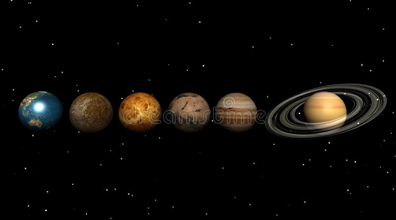 Planets in the universe stock illustration. Illustration of planets ...