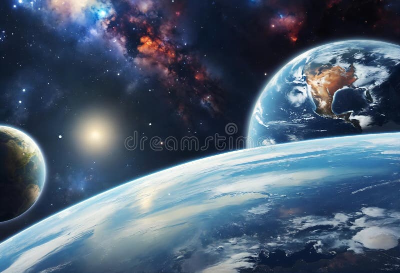 Planets and the universe stock illustration. Illustration of astronomy ...