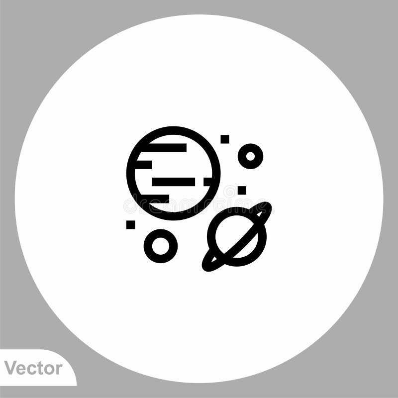 Planets Vector Icon Sign Symbol Stock Vector - Illustration of ...