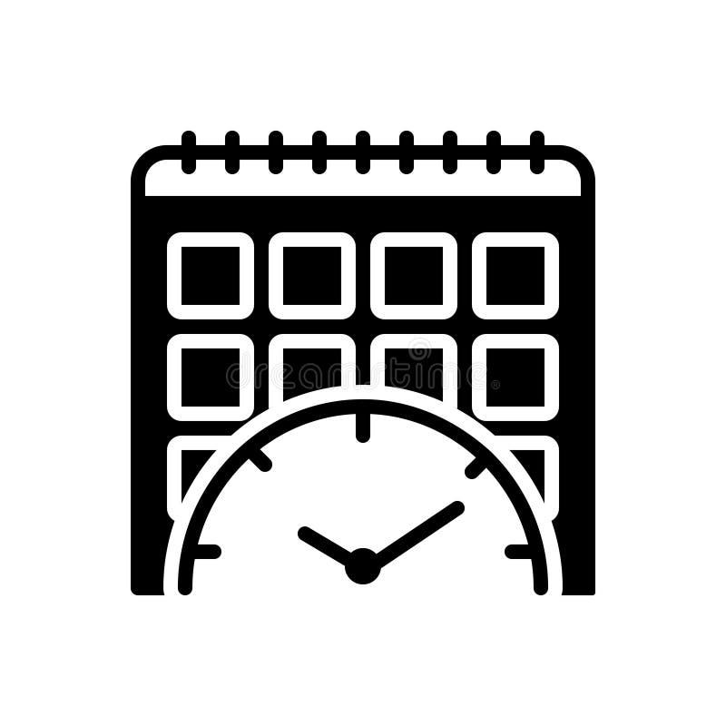 Black Solid Icon for Planification, Project and Progress Stock Vector ...