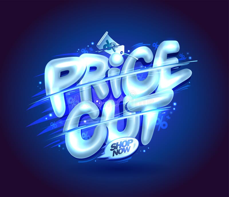 Planilla De Banner De Venta De Precio Con Letras 3d Plateadas ...