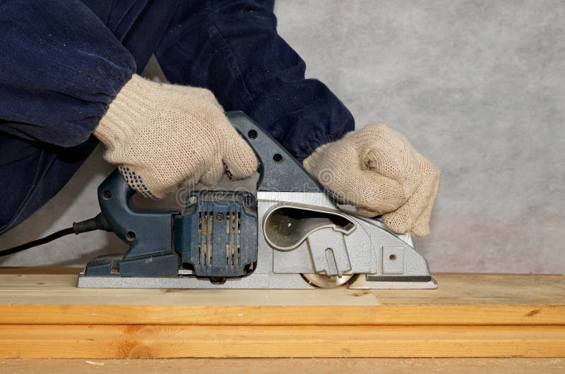 Planing the wood stock photo. Image of carpentry, craft - 10905012