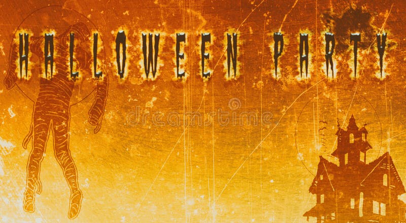 Plank Copy Space Horror Orange Tone for Halloween Background. Stock ...