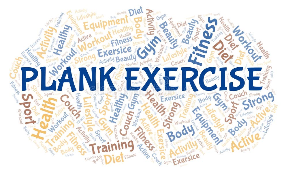 Plank Exercise word cloud stock illustration. Illustration of exercise ...