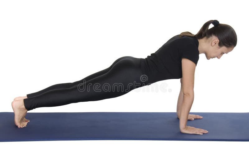 Plank pose stock photo. Image of active, girl, stretching - 10837690