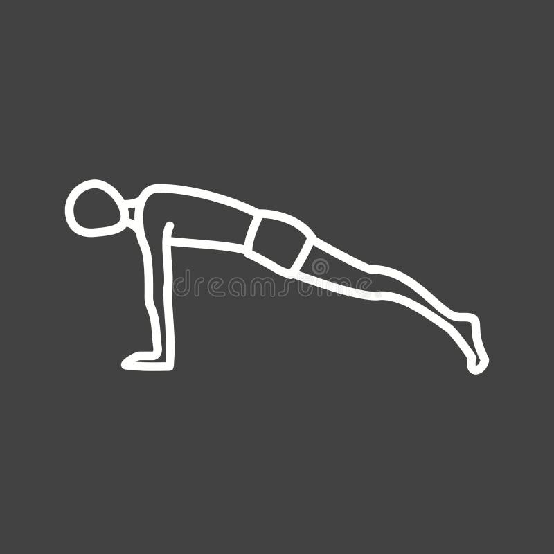 Plank Pose stock vector. Illustration of sport, balance - 87571254
