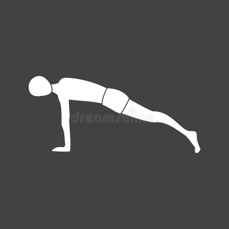 Plank Pose stock vector. Illustration of vector, strength - 89173822