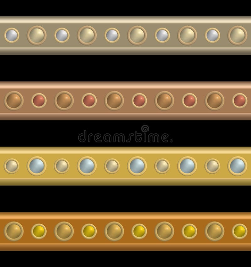 Gold Border Rivets Stock Illustrations – 116 Gold Border Rivets Stock ...