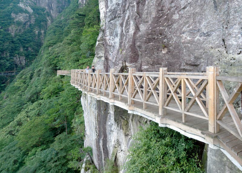 Plank Road stock photo. Image of china, plank, mountains - 20732628