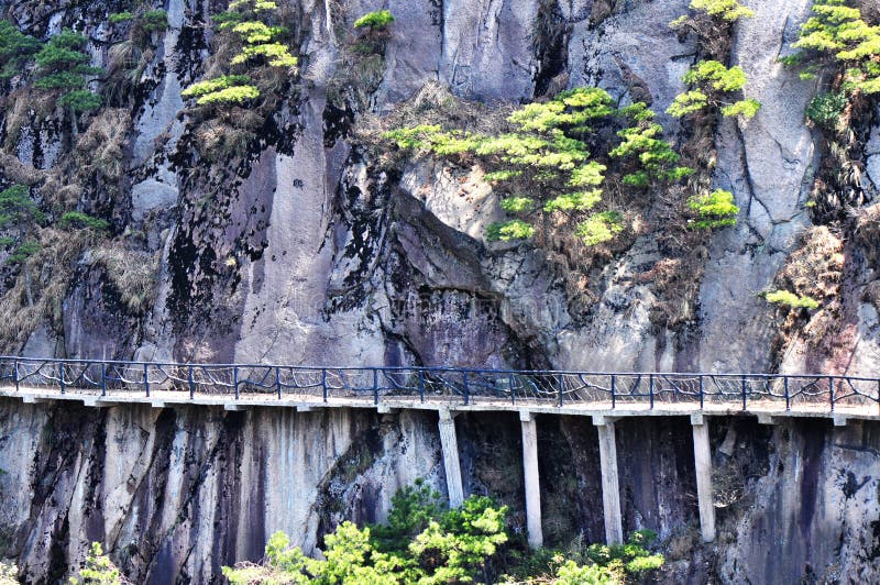 Cliff Walkway, Yangtze River China, Travel Scene Stock Photo - Image of ...