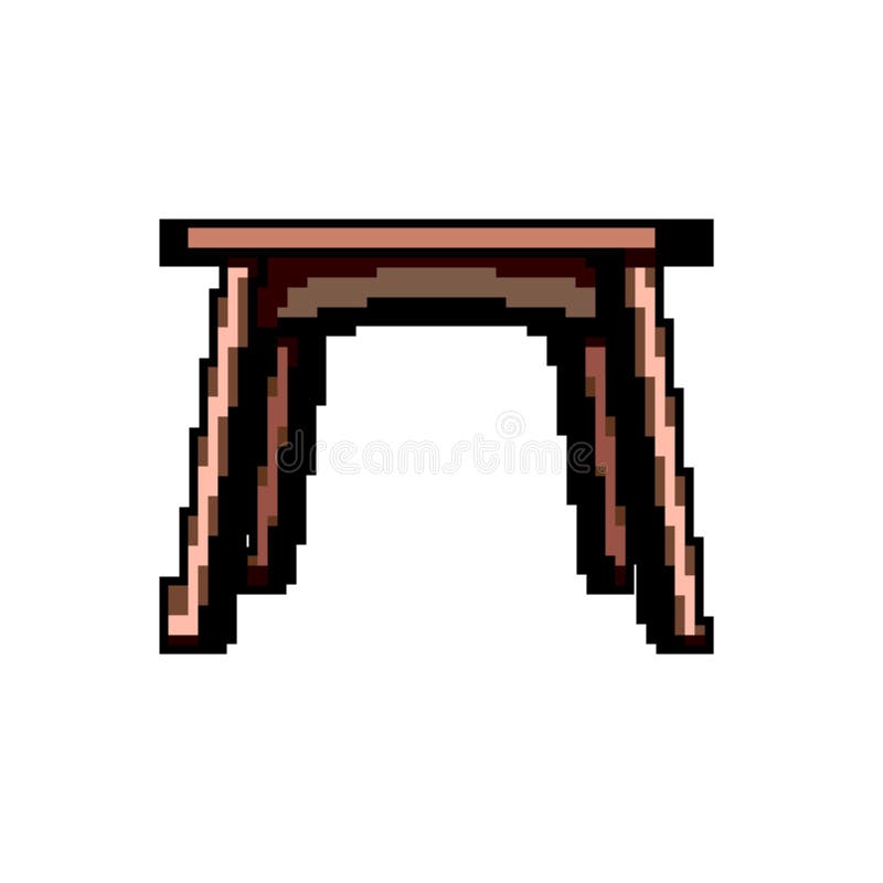 Plank Wood Table Game Pixel Art Vector Illustration Stock Vector ...