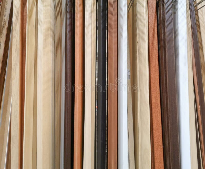 Planks Lists of Various Types of Wood Worked and Displayed Stock Photo ...