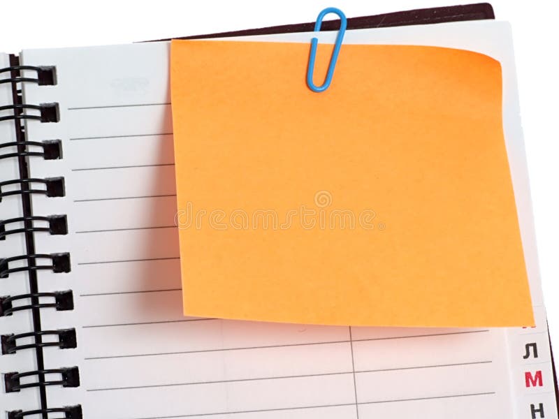 Daily planner stock photo. Image of comment, page, note - 10448544
