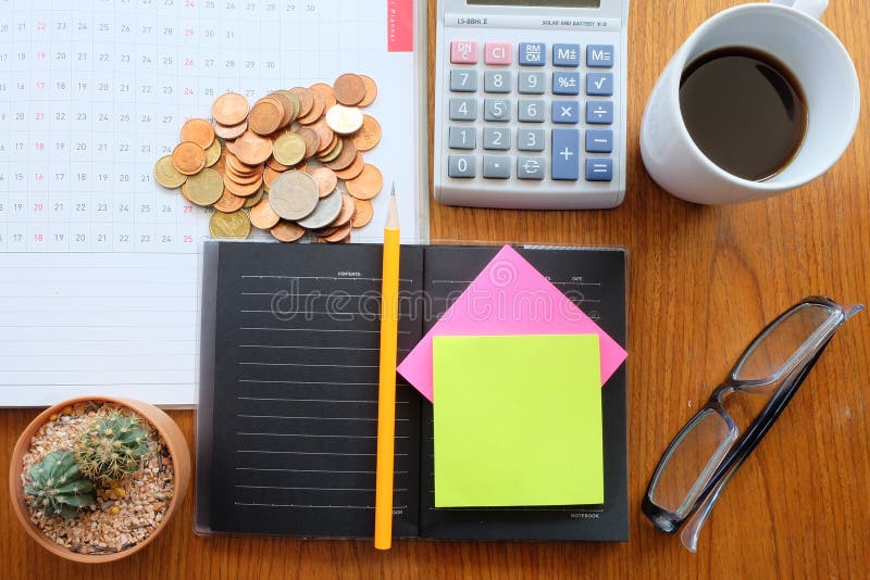 Planner book and money stock image. Image of diagram - 53365657