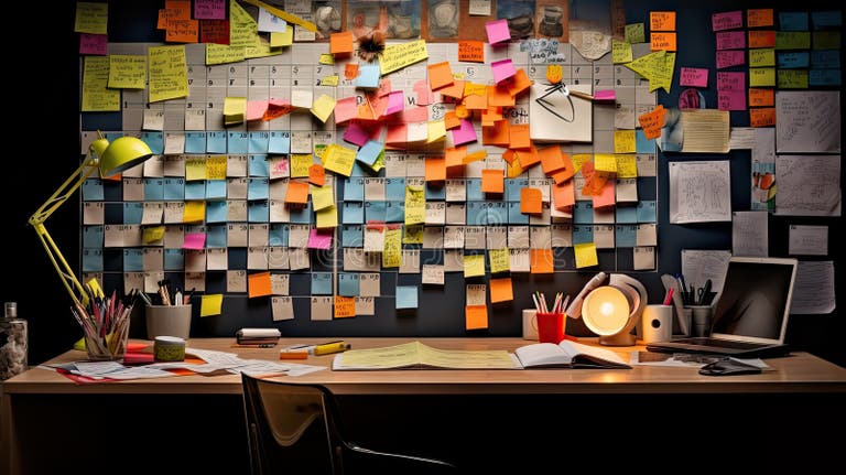 Planner busy calendar stock illustration. Illustration of deadlines ...