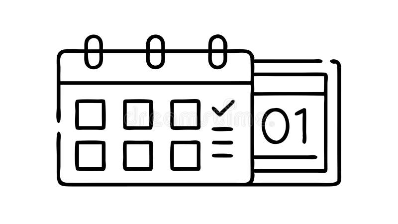 Daily Planner Calendar Checklist Vector Icon, Task Management and ...