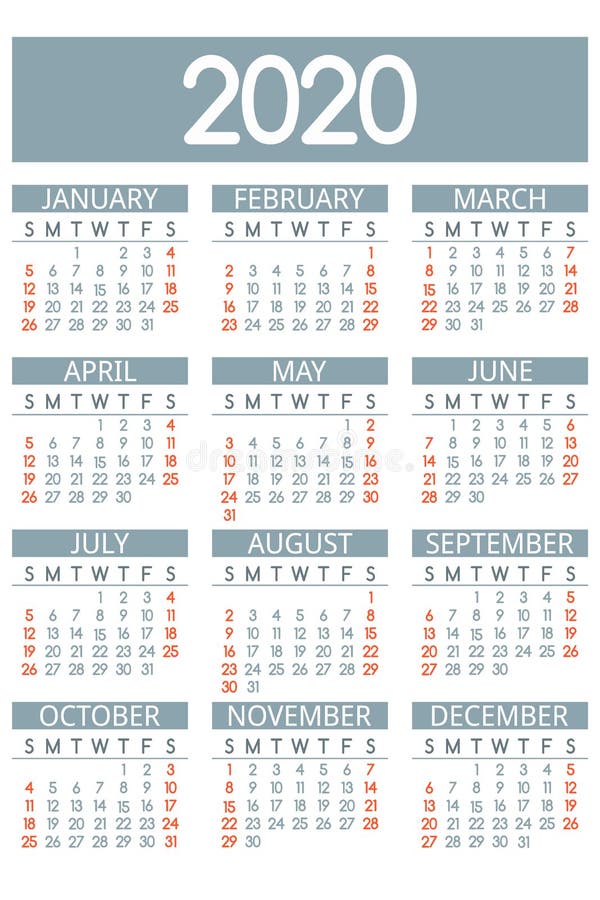 Planner 2020 Calendar Concept Banner, Flat Style Stock Vector ...