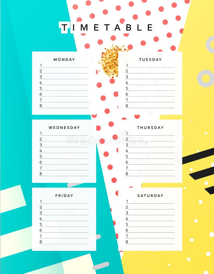 Planner Calendar. Schedule the Week, Abstract Design Background Stock ...