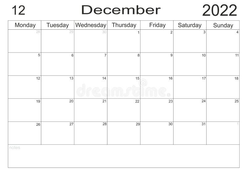 Planner December 2021. Empty Cells of Planner. Monthly Organizer ...
