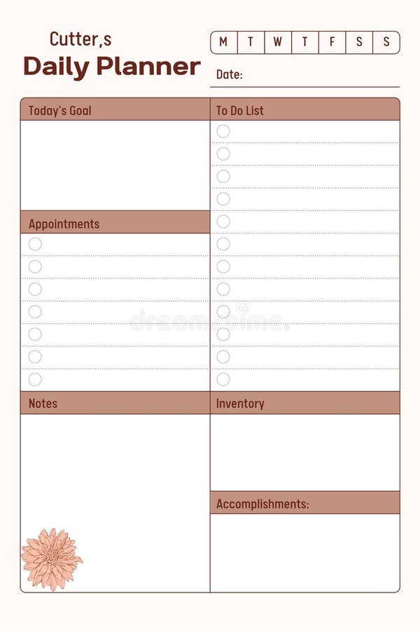 Digital Blank Planner Template Stock Illustrations – 435 Digital Blank ...