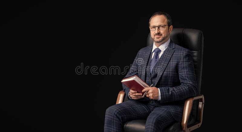 Planner in Hands of Man Noting, Copy Space. Photo of Man Noting Holding ...