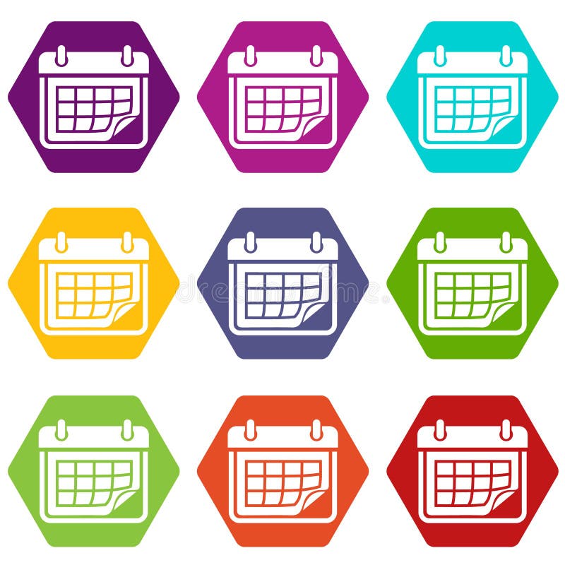 Planner icons set 9 vector stock vector. Illustration of simple - 140320808